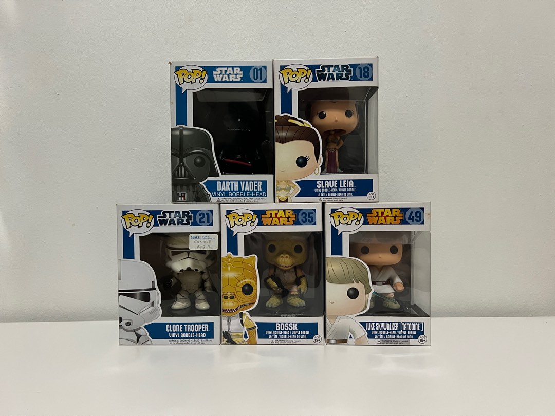 Funko Pop Star Wars Darth Vader / Slave Leia / Clonetrooper, Hobbies ...