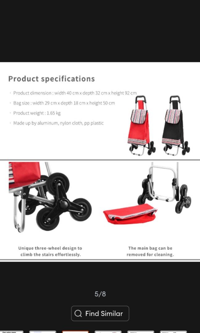 Grocery Cart with Sitting Stool, Everything Else, Others on Carousell