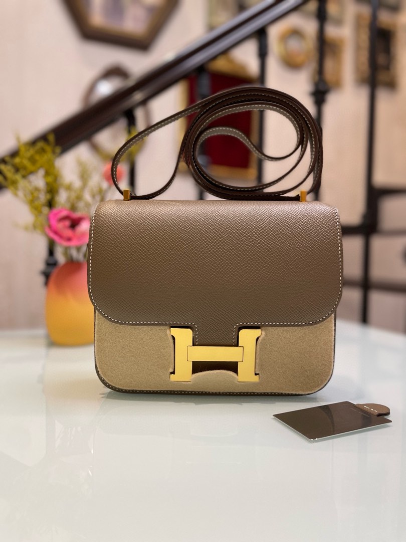 🔥限時秒殺🎁全新🆕Hermes Constance 19 mini cc18 Etoupe ghw 現貨🔥, 名牌, 手袋及銀包 ...