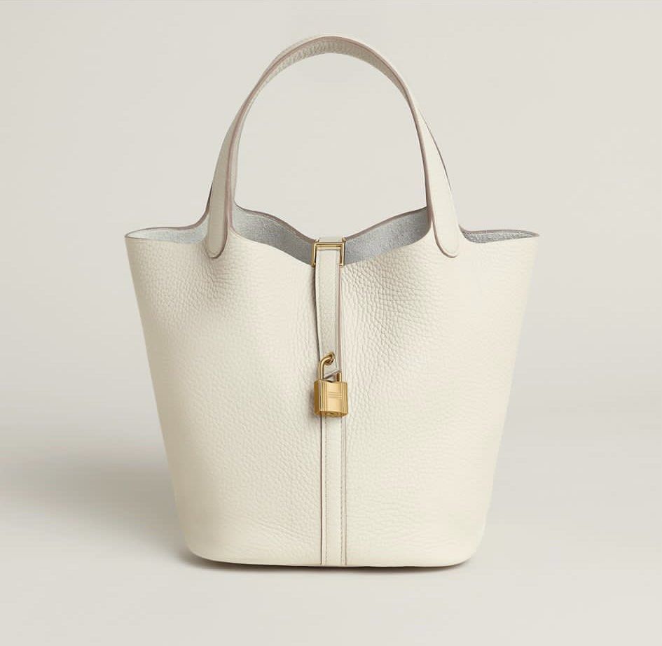 Hermes Picotin 22 Nata GHW #U, Luxury, Bags & Wallets on Carousell