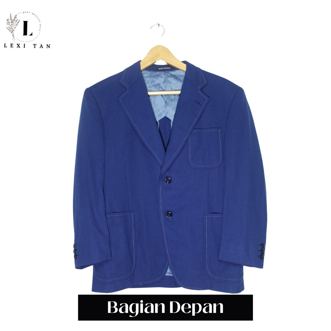 Jas Warna biru Elbow nikke (M), Fesyen Pria, Pakaian , Baju Luaran di ...