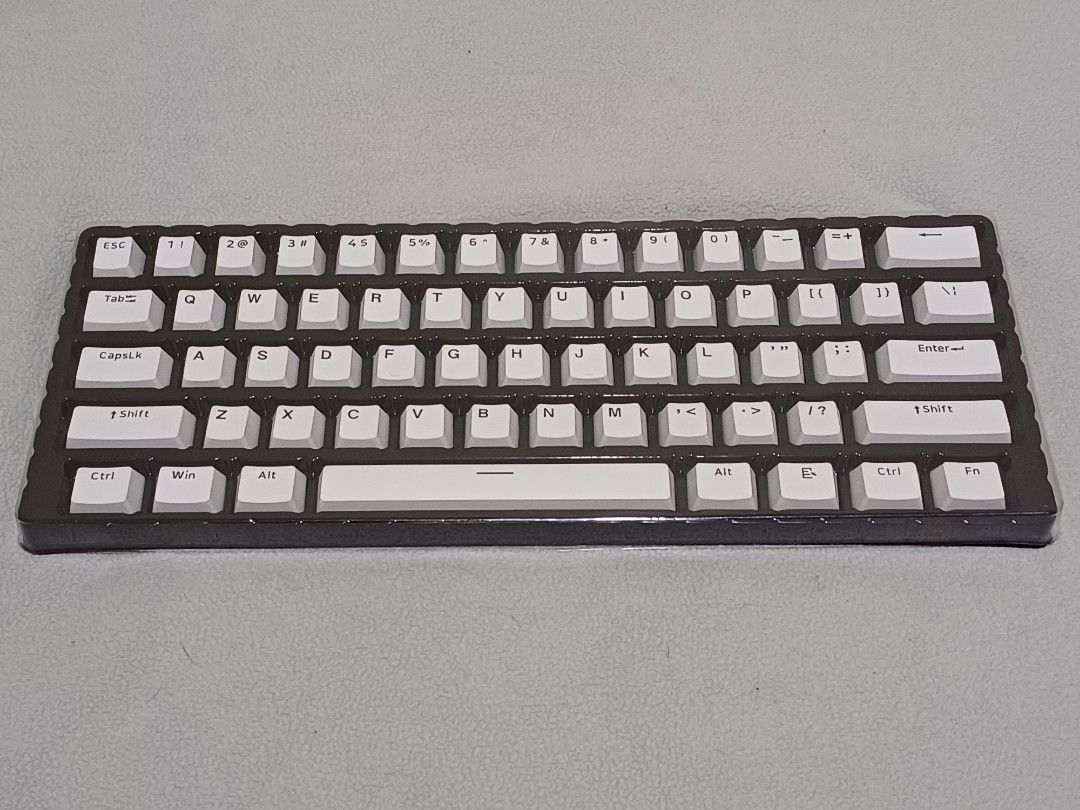 Keycaps Black on White BoW PBT Double Shot for Mechanical Keyboard ...