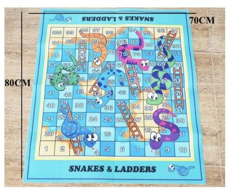 Large Snake and Ladder Mat / Flying Chess Mat Boardgame Family Bonding ...