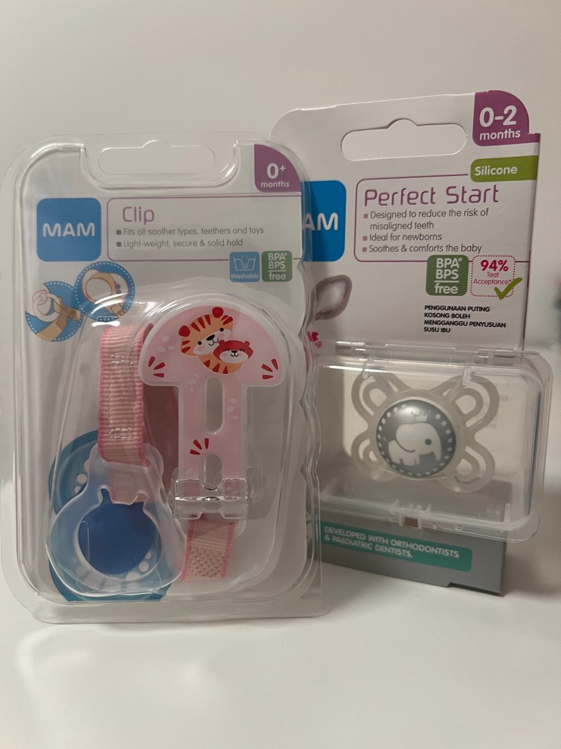 MAM Pacifier and clip, Babies & Kids, Nursing & Feeding, Soothers ...