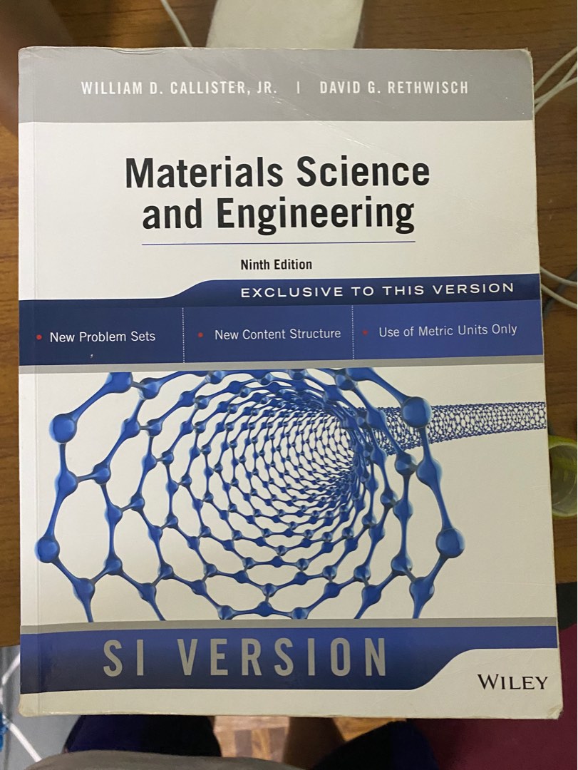 Materials Science and Engineering 9/e 材料科學導論, 書籍、休閒與玩具, 書本及雜誌, 教科書、參考書在旋轉拍賣