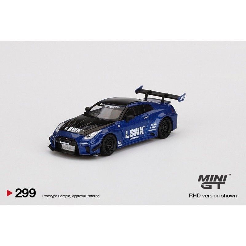 MINI GT NO.299 - R35 LBWK NISSAN BLUE, Hobbies & Toys, Collectibles ...