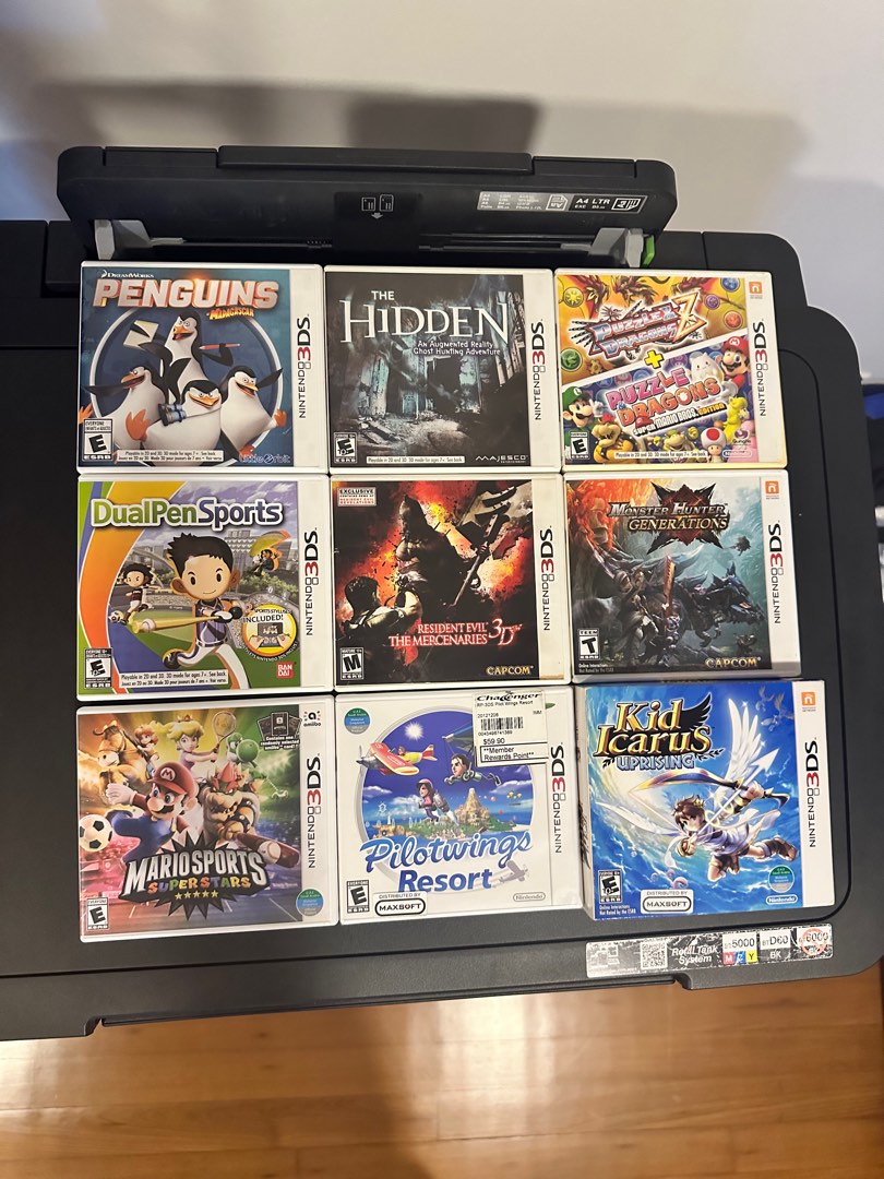 Nintendo 3DS game Penguins / The hidden / Puzzle dragon Z / Dual pen ...