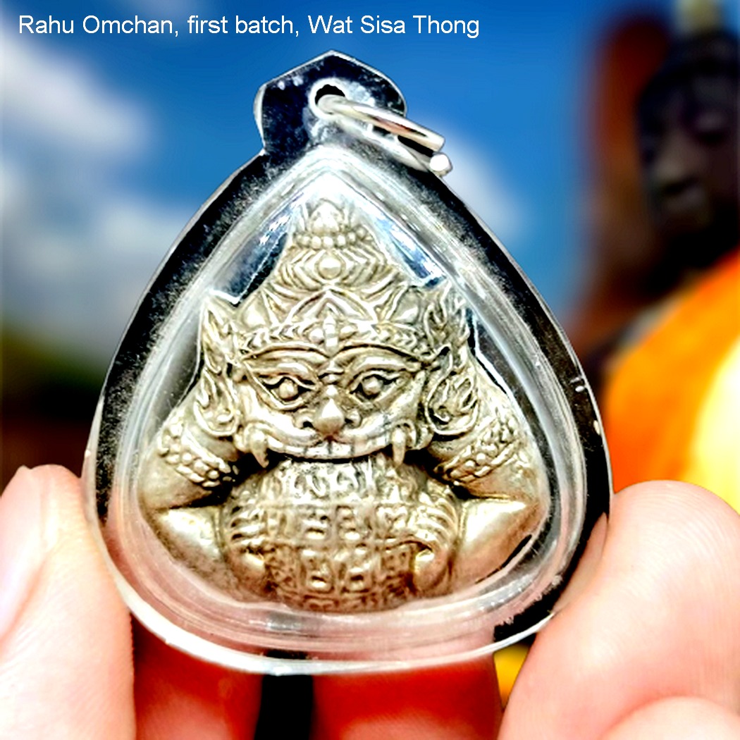 [Thai Amulet] Phra Rahu Om Chan Lp Noi Thai Buddha amulet first batch, Lucky Pendant Talisman ...