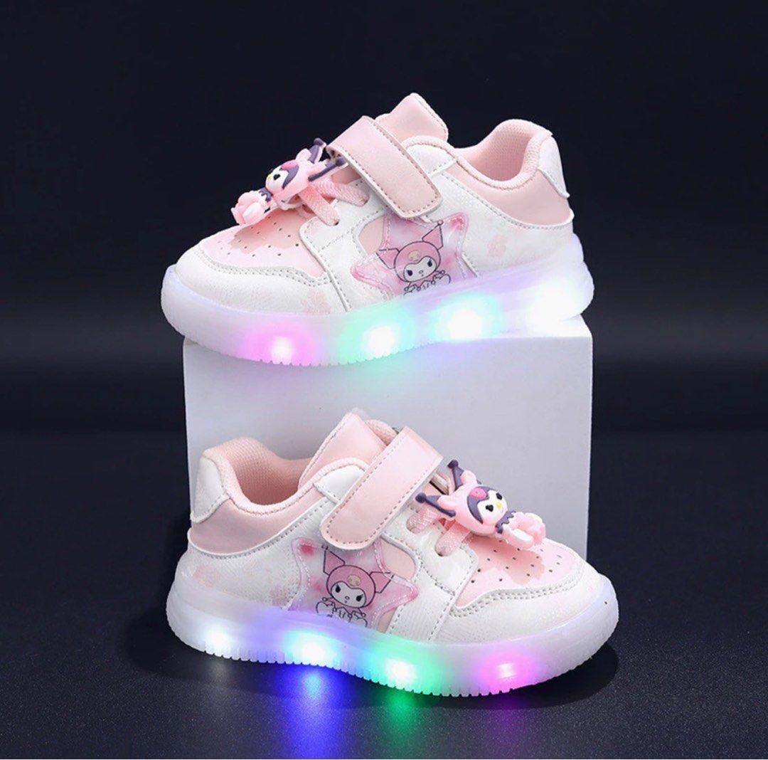 [PREORDER] Children LED kuromi velcro shoe, Babies & Kids, Babies ...