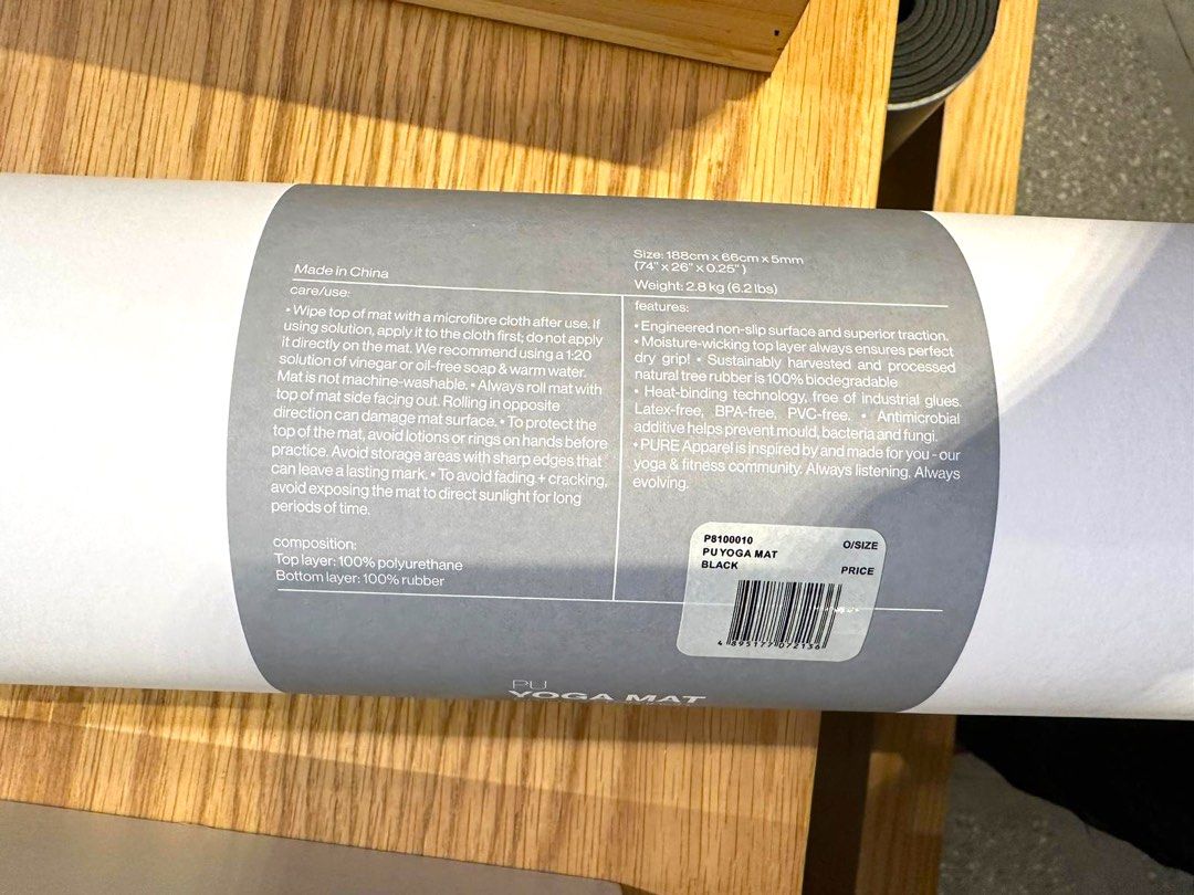 【BEST DEAL最平】Pure Yoga Mat 瑜伽墊 瑜珈席, 運動產品, 運動與健身, 運動與健身 - 運動地墊 - Carousell