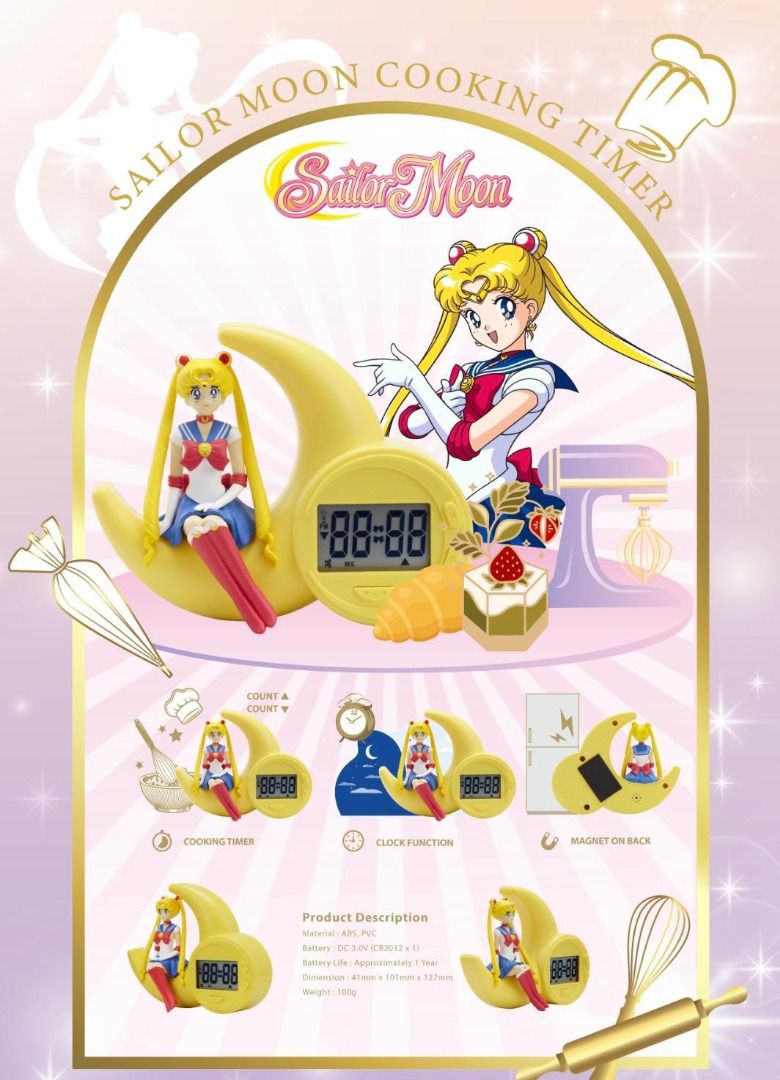 Sailor Moon Cooking Timer 美少女戰士 烹飪計時器, 傢俬＆家居, 廚具和餐具, 炊具及配件 - Carousell