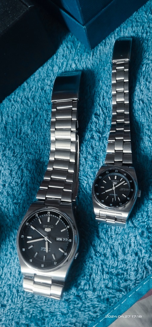 Seiko 5 couples watch, Men's Fashion, Watches & Accessories, Watches on ...