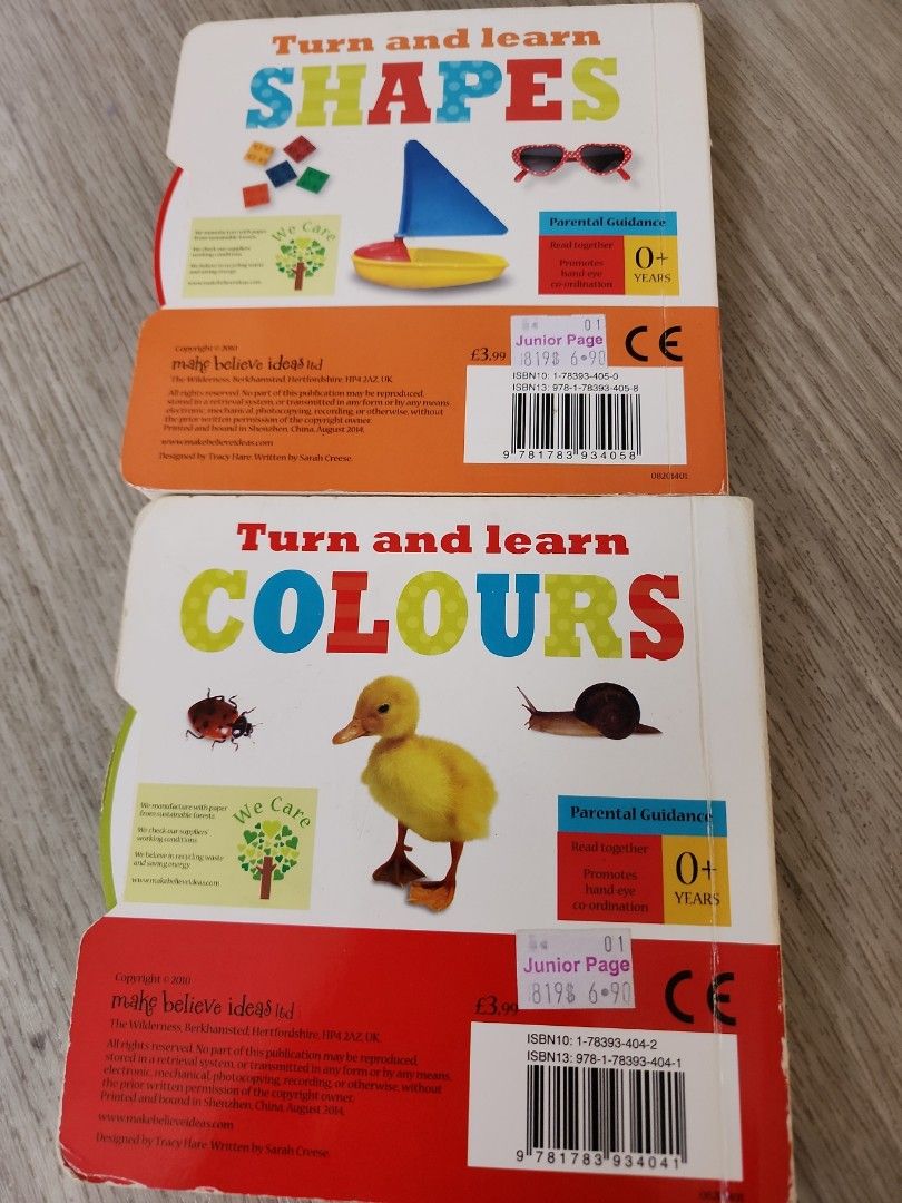 Shapes colours turn and learn interactive board books kids, Hobbies ...