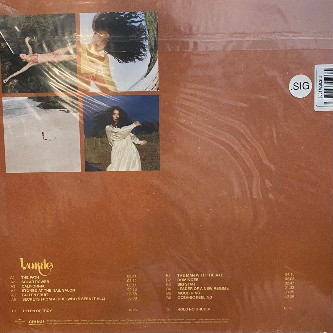[SIGNED] Solar Power - Lorde (Limited Edition Deluxe Vinyl + Bonus ...