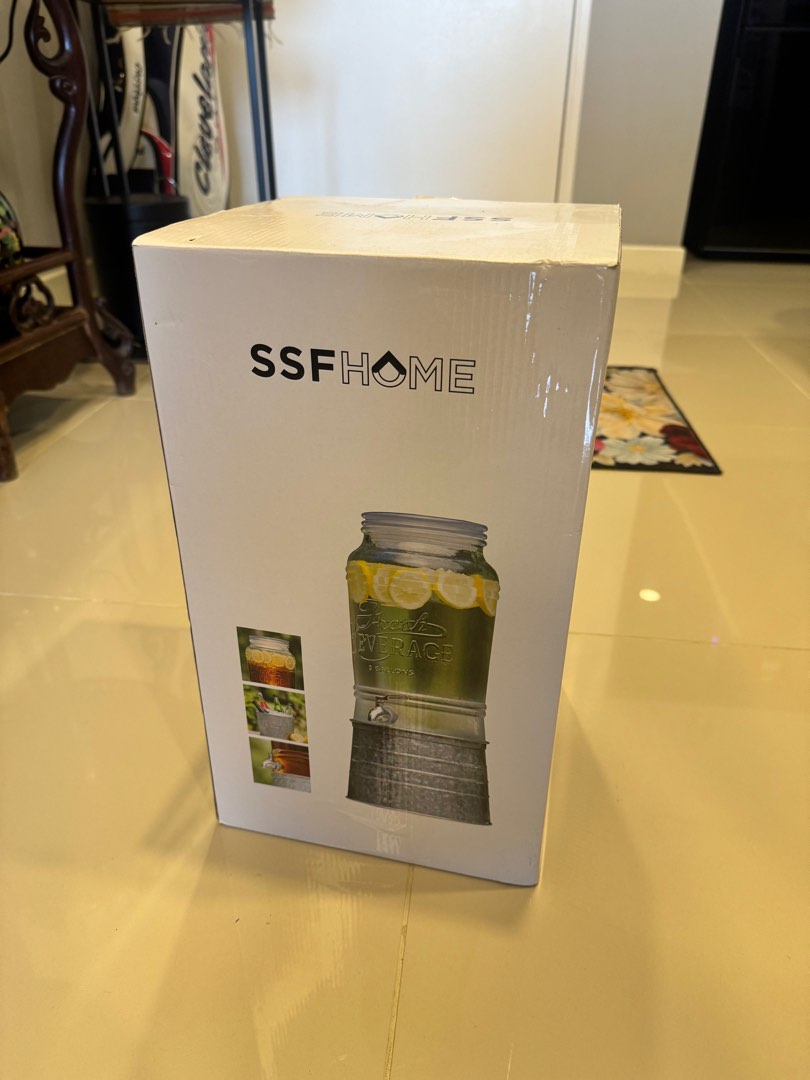 SSFHome 8L Glass Beverage Dispenser (new in box), TV & Home Appliances ...