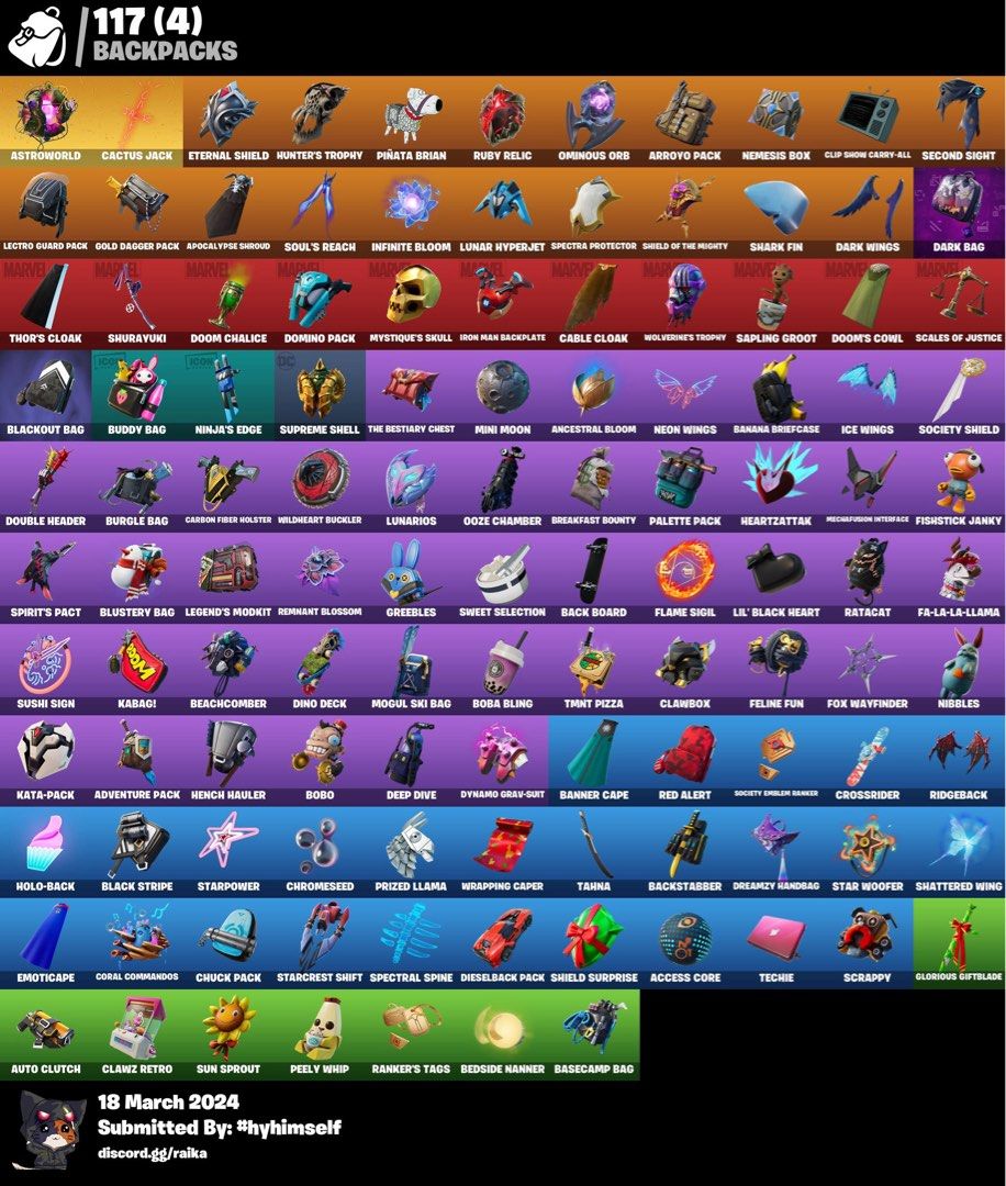 STACK FORTNITE ACC (travis scott, leviathan axe), Video Gaming, Video ...