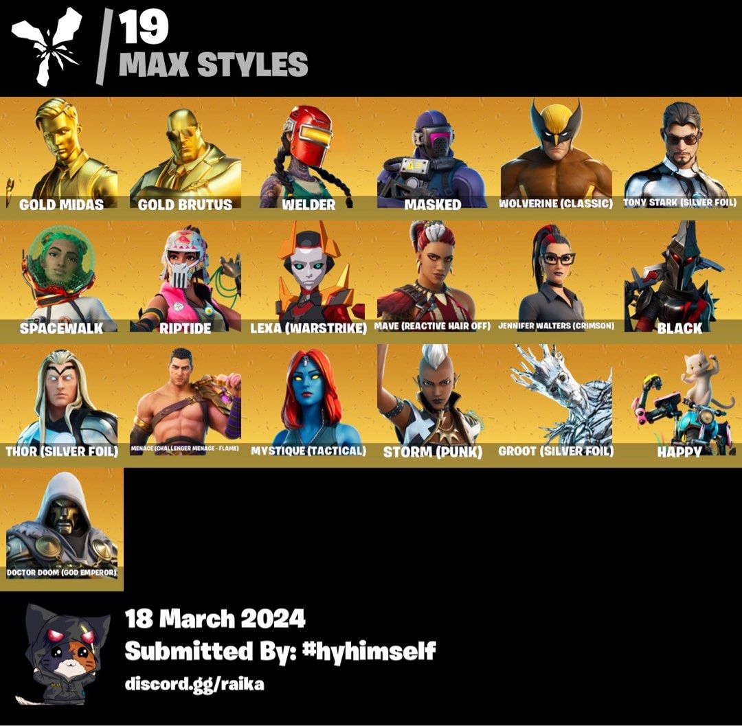 STACK FORTNITE ACC (travis scott, leviathan axe), Video Gaming, Video ...