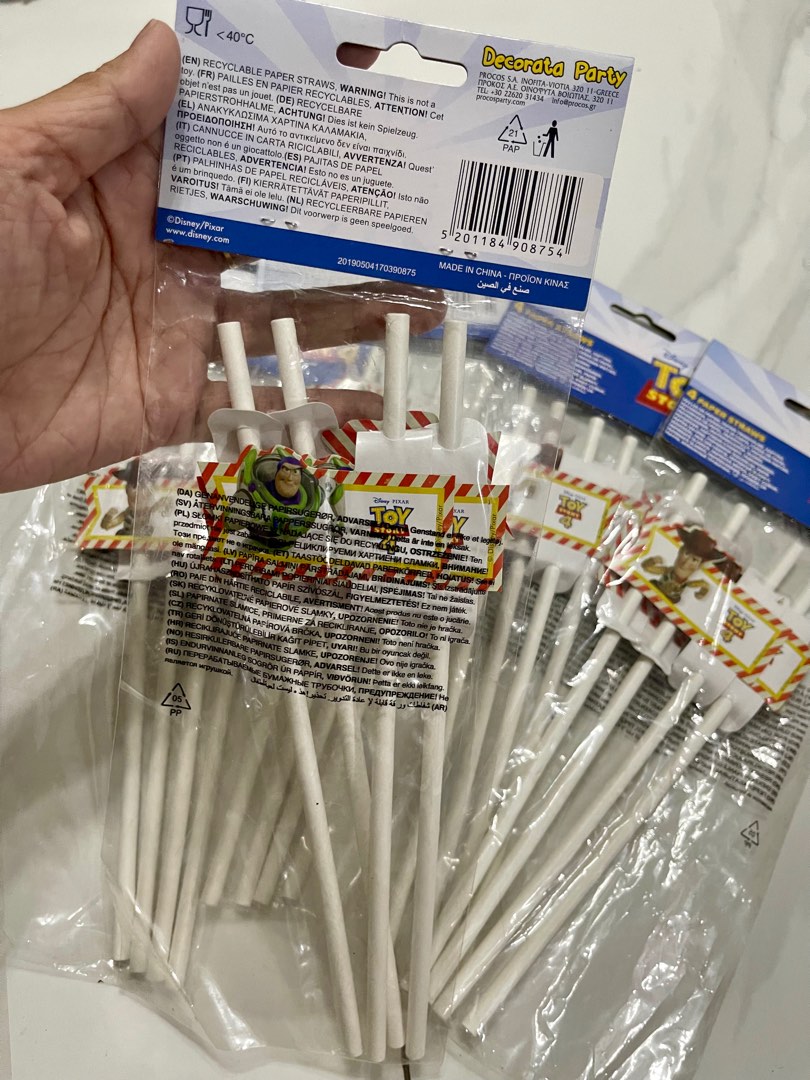 Toy story straws japan, Hobbies & Toys, Stationary & Craft, Occasions ...