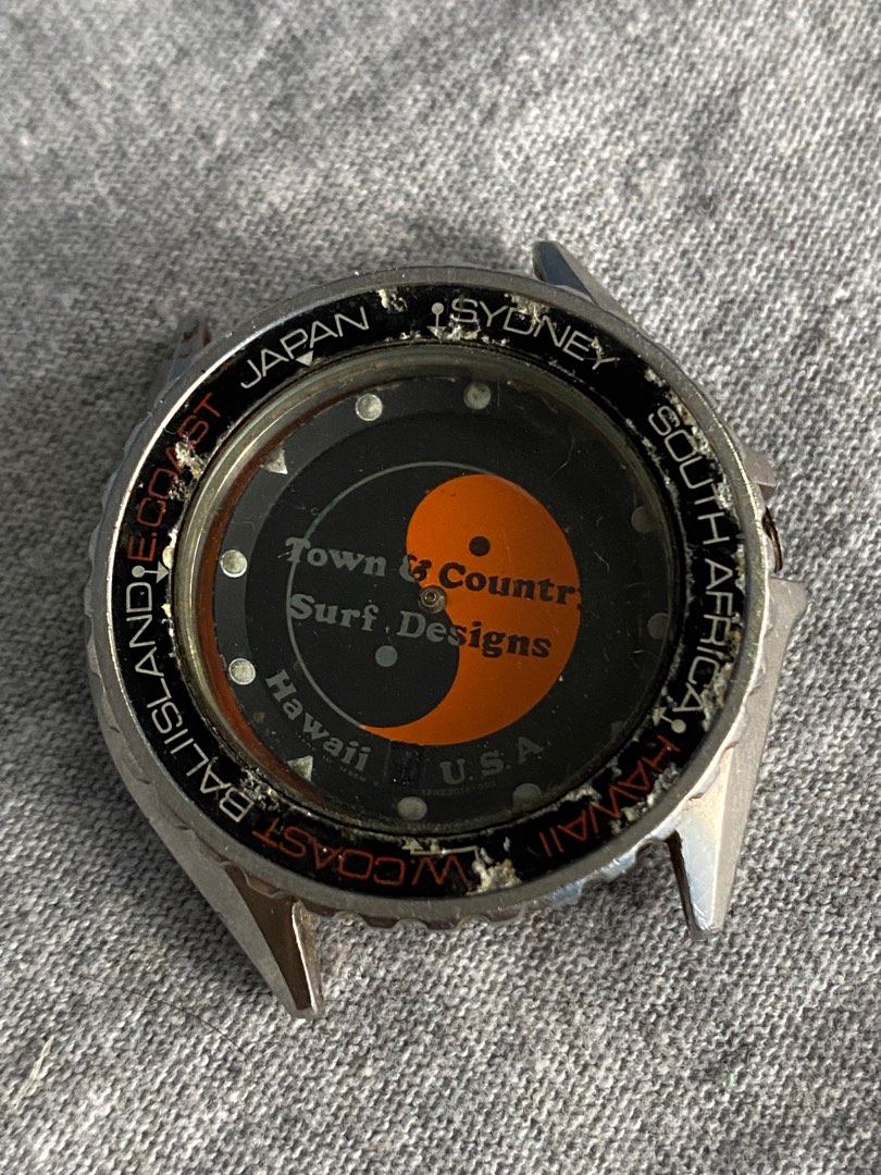 Vintage Town and Country Surf Design Diver Style Watch Quartz(Not ...