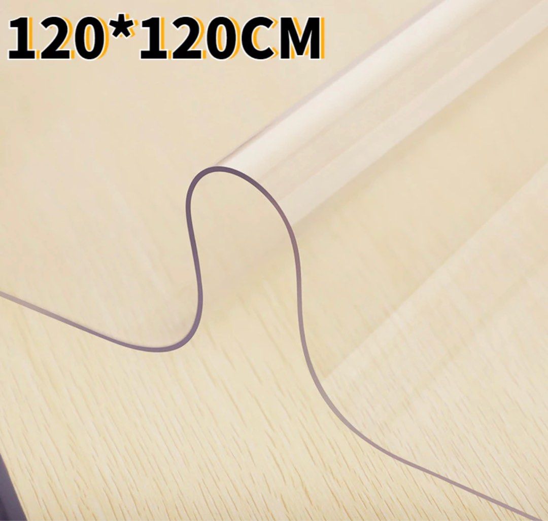 Yako PVC Table Transparent Alas Meja Waterproof pCover, Furniture ...