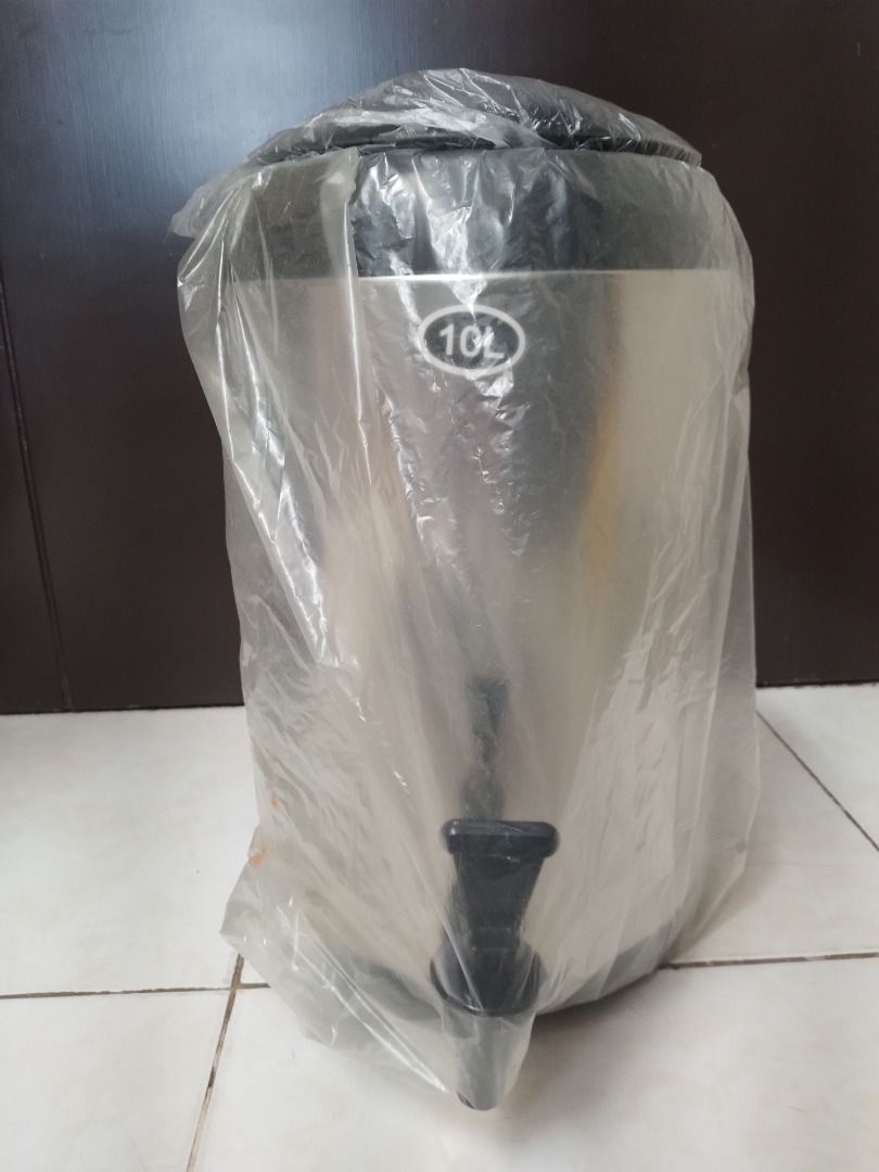 10 LITERS Milk Tea Barrel Thermos Bucket Stainless Steel Water Jug ...
