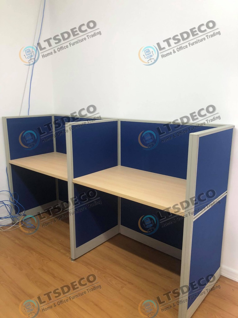 2 seater workstation cubicle modular partition // office partition ...