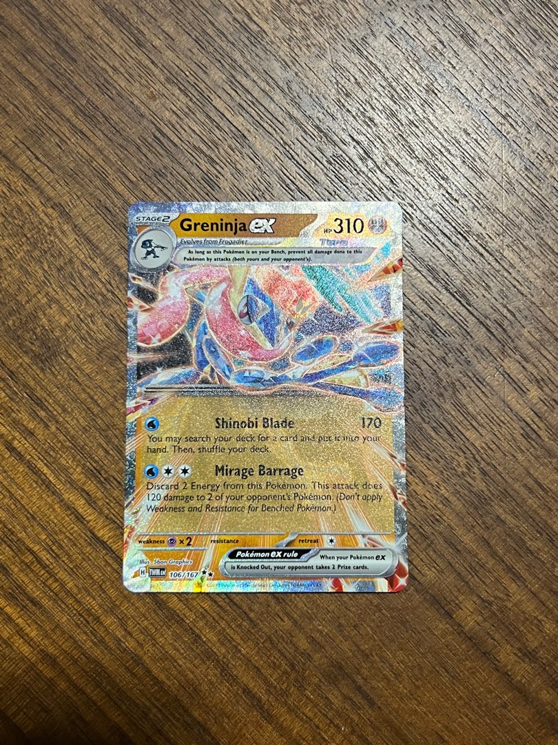 [English SV6] Greninja ex - 106/167 - Ultra Rare Twilight Masquerade TWM Singles Playable ...