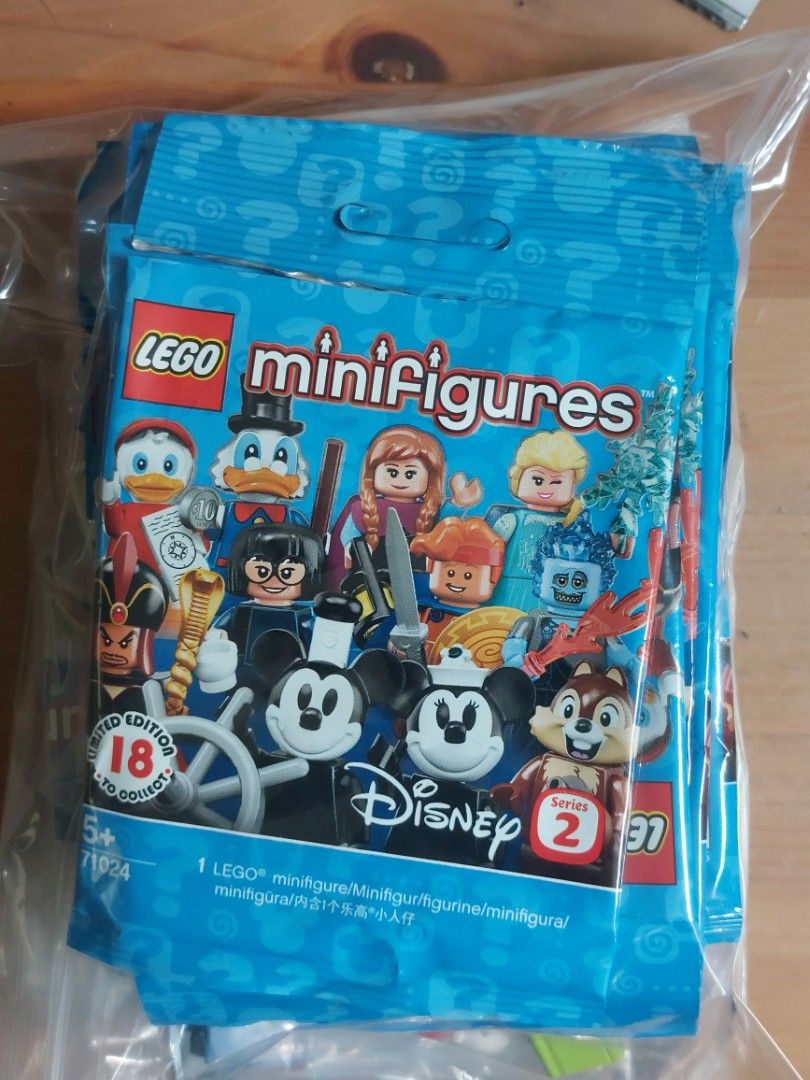 全新已開袋未砌 lego 71024 Disney series 2 minifigures full set 18款 全套 人仔 連底板 ...