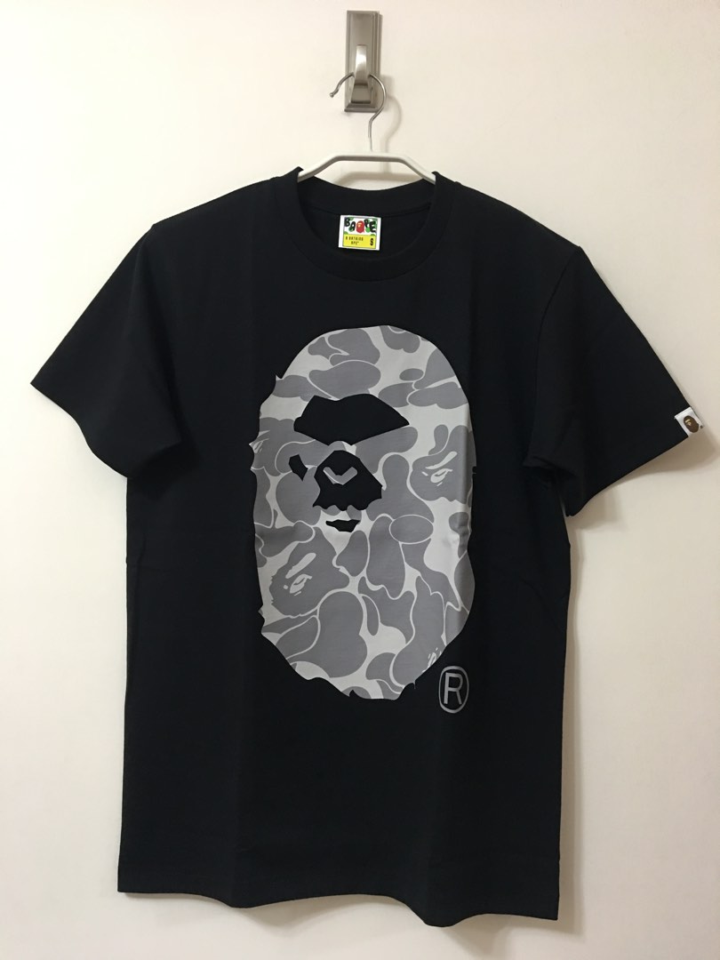 A Bathing APE Bape MAD APE Camo tee T-shirt 灰狼雙面猿人頭 怒猿 灰迷彩短T短袖, 他的時尚, 上衣與西裝, T恤、Polo衫在旋轉拍賣