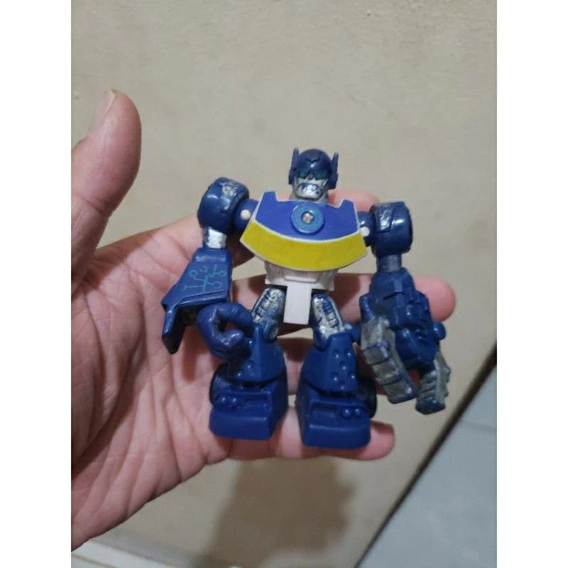 ACTION FIGURE ROBOT ARTIKULASI BIRU BLUE TRANSFORMERS AUTOBOTS AUTO BOTS KARET PADAT RESCUE BOTS ...