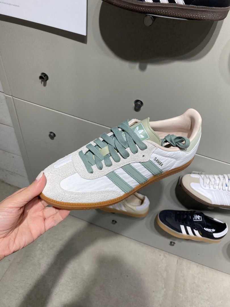 Adidas samba mint green, Women's Fashion, Footwear, Sneakers on Carousell