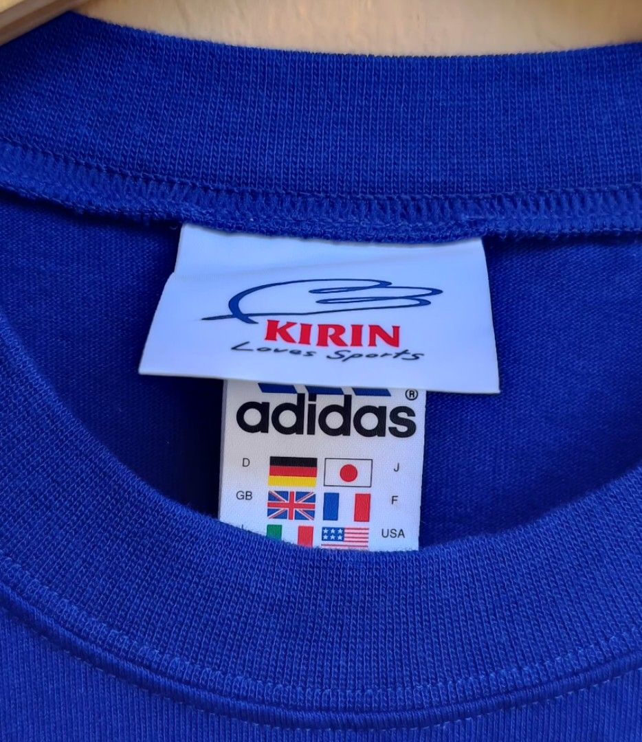 Adidas x kirin vintage 1996 japan loves football, Fesyen Pria, Pakaian ...