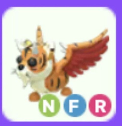 Adopt Me AM Neon Fly Ride NFR Winged Tiger, Video Gaming, Video Games ...