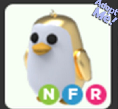 Adopt Me AM Neon Fly Ride NFR Golden Penguin, Video Gaming, Video Games ...