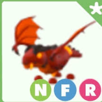 Adopt Me AM Neon Fly Ride NFR Lava Dragon, Video Gaming, Video Games ...