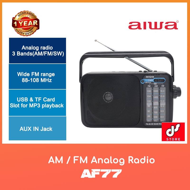 Aiwa AF77 Analog Radio WITH 1 YEAR WARRANTY, Audio, Soundbars, Speakers & Amplifiers on Carousell