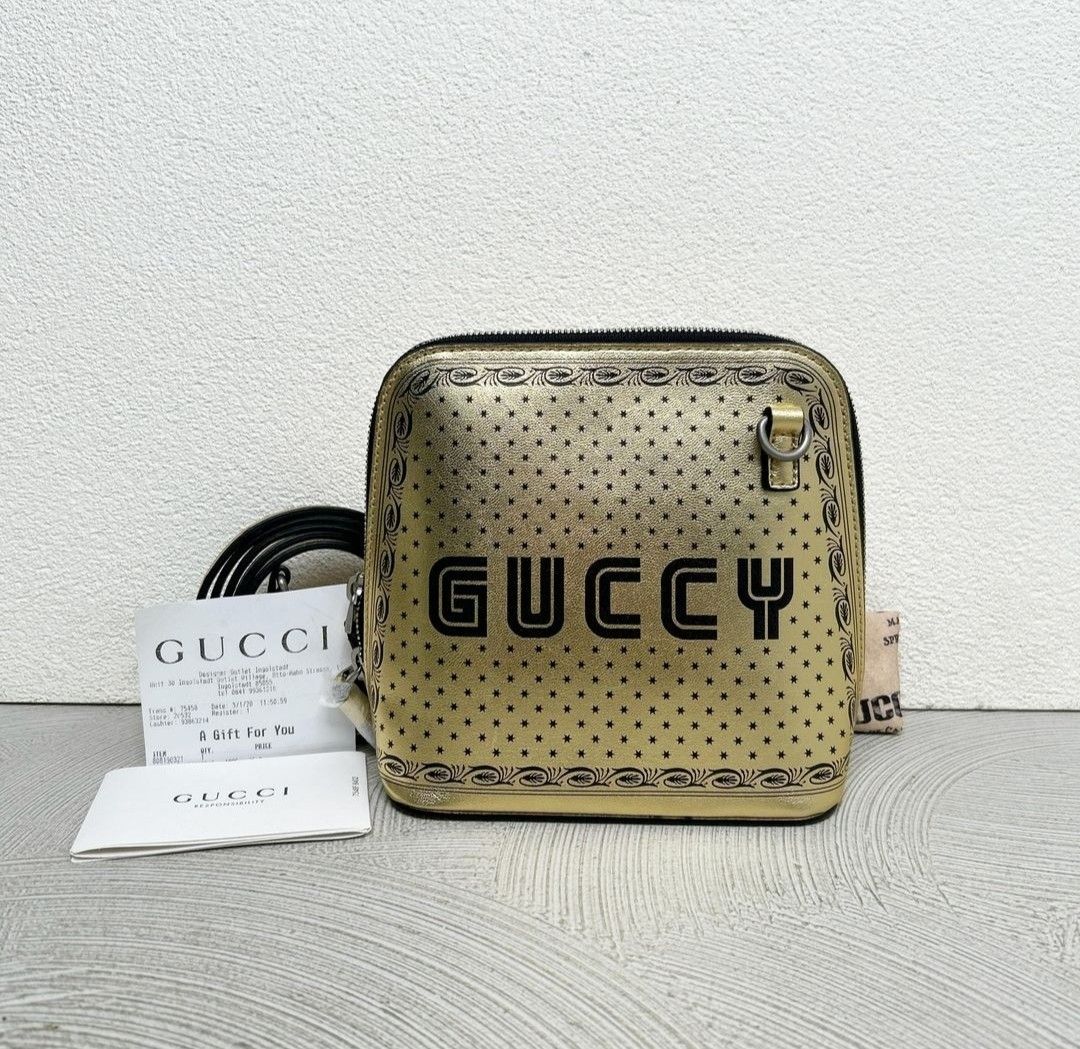 Authentic NBU Gucci Sega Gold with receipt, strap, db, booklet, Barang ...
