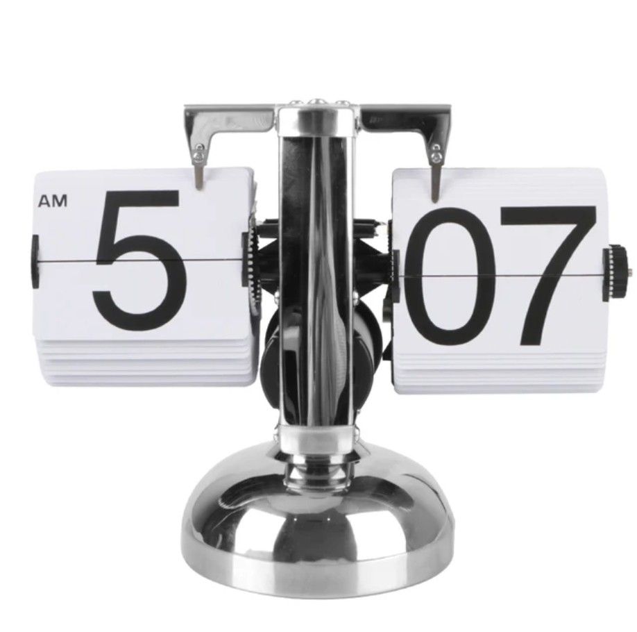 Auto Flip Digital Clock Operated Quartz Clock Home Decors Retro Flip ...