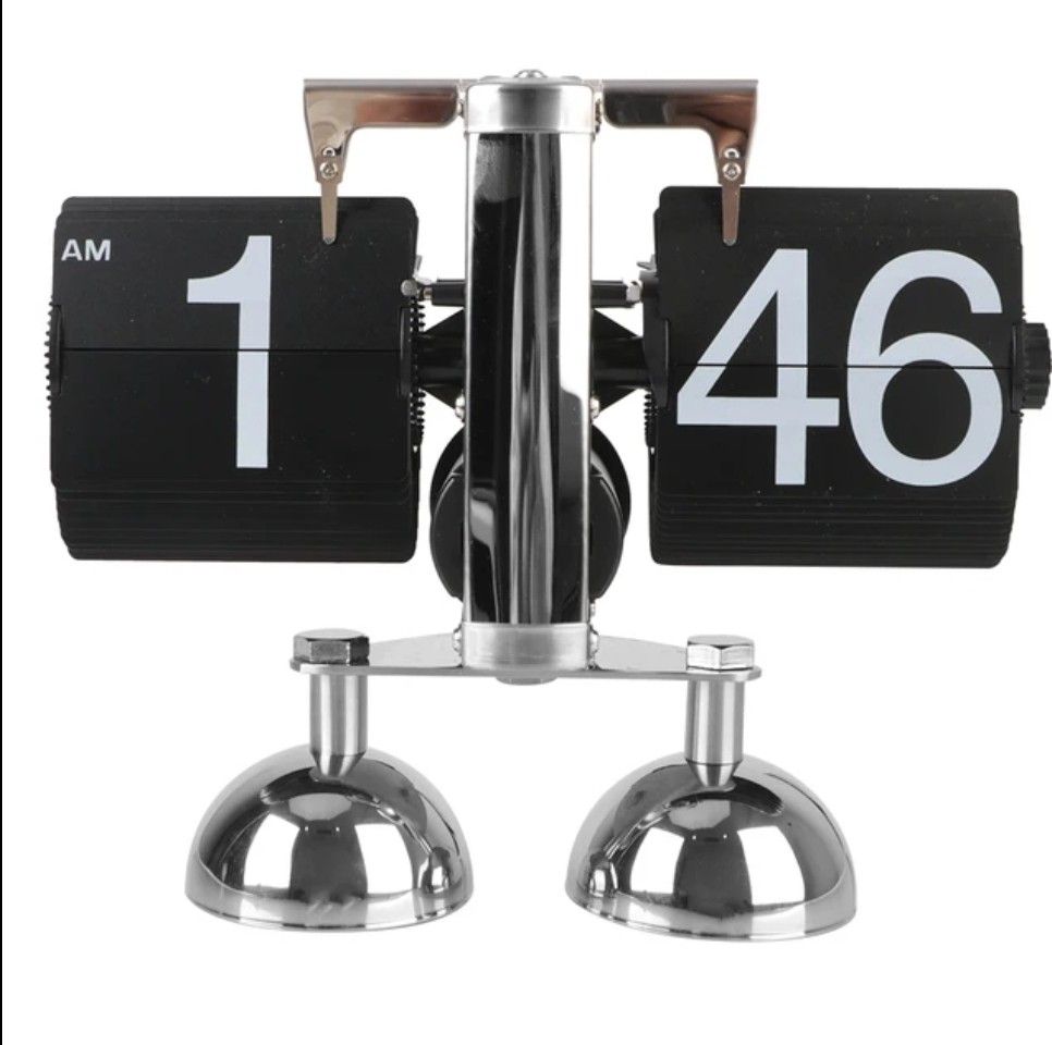 Auto Flip Digital Clock Operated Quartz Clock Home Decors Retro Flip ...
