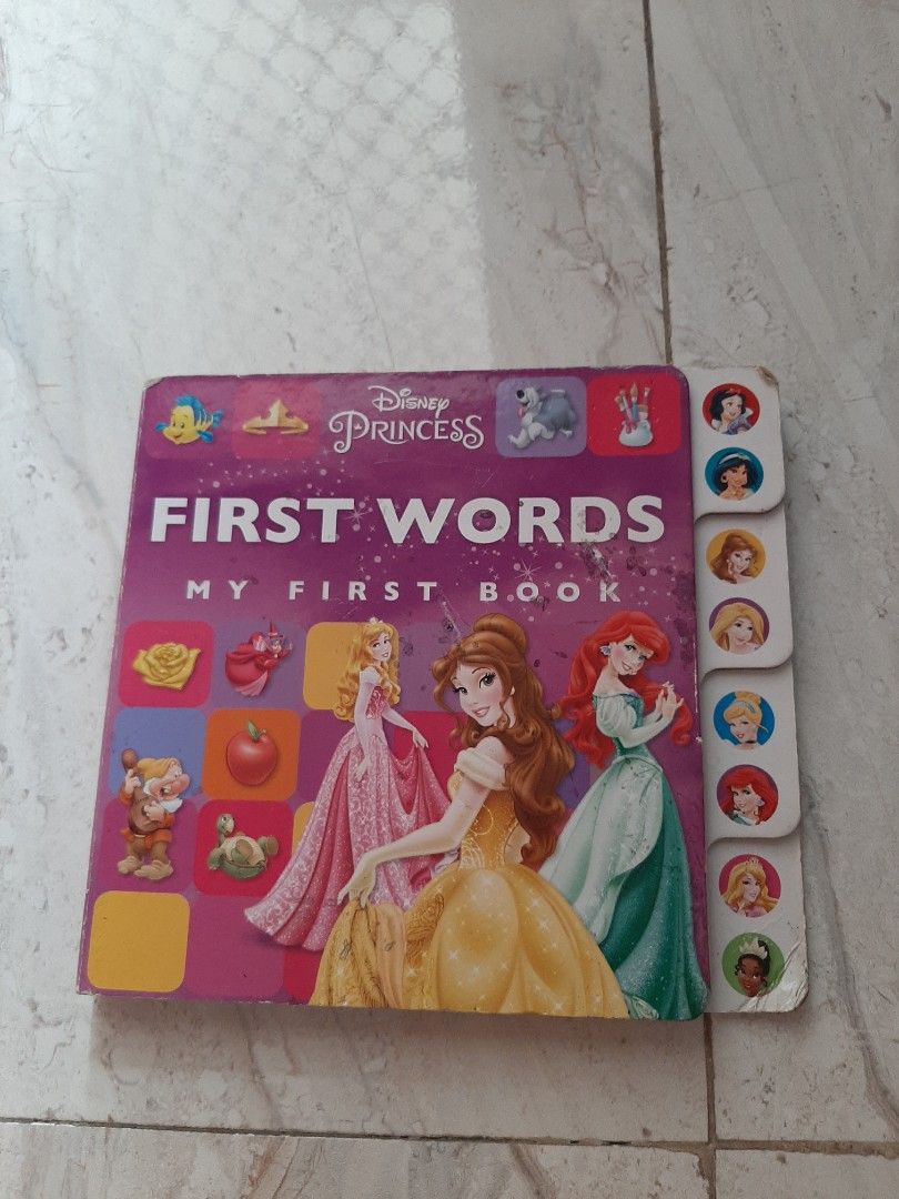Boardbook disney princess first words, Buku & Alat Tulis, Buku Anak ...
