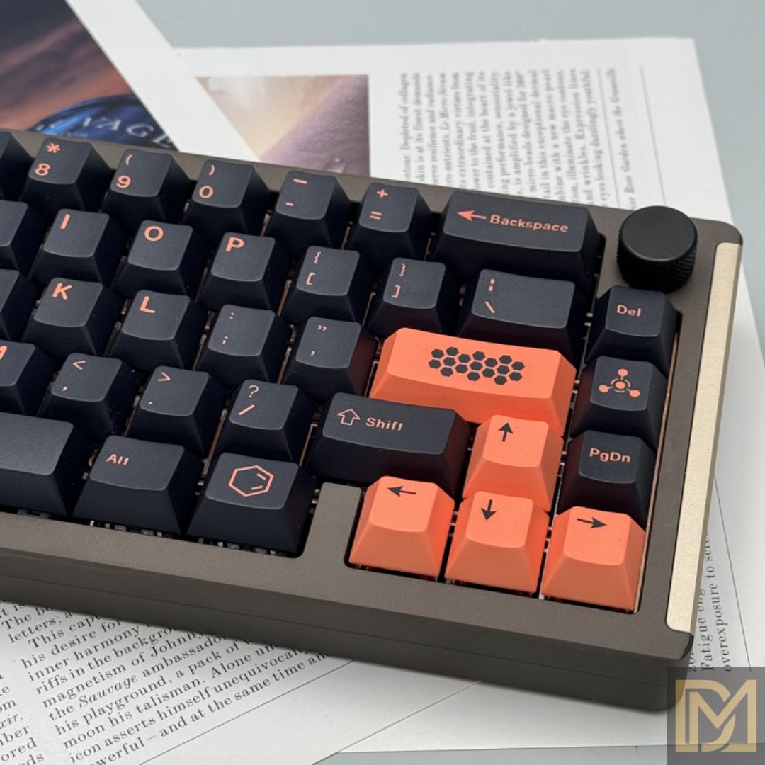 Carbon Keycap Dark PBT Dye Sub Cherry Keycaps 130pcs Fit All Layout ...