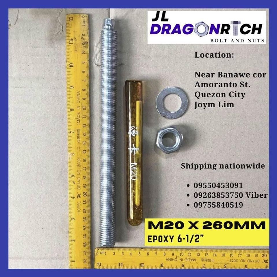 Chemical Chembolt Anchor Set Epoxy 20mm diameter X 260mm long ONHAND ...