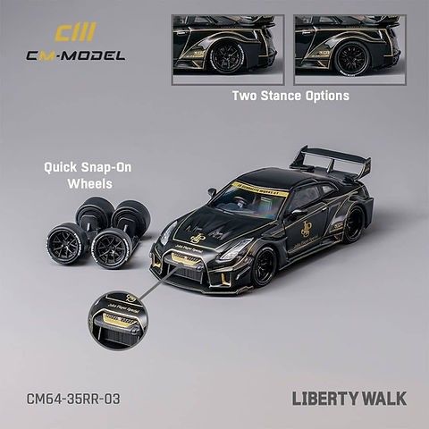 CM MODEL Nissan GT-R (R35) LBWK Super Silhouette 35GT-RR 3.0 JPS Livery ...