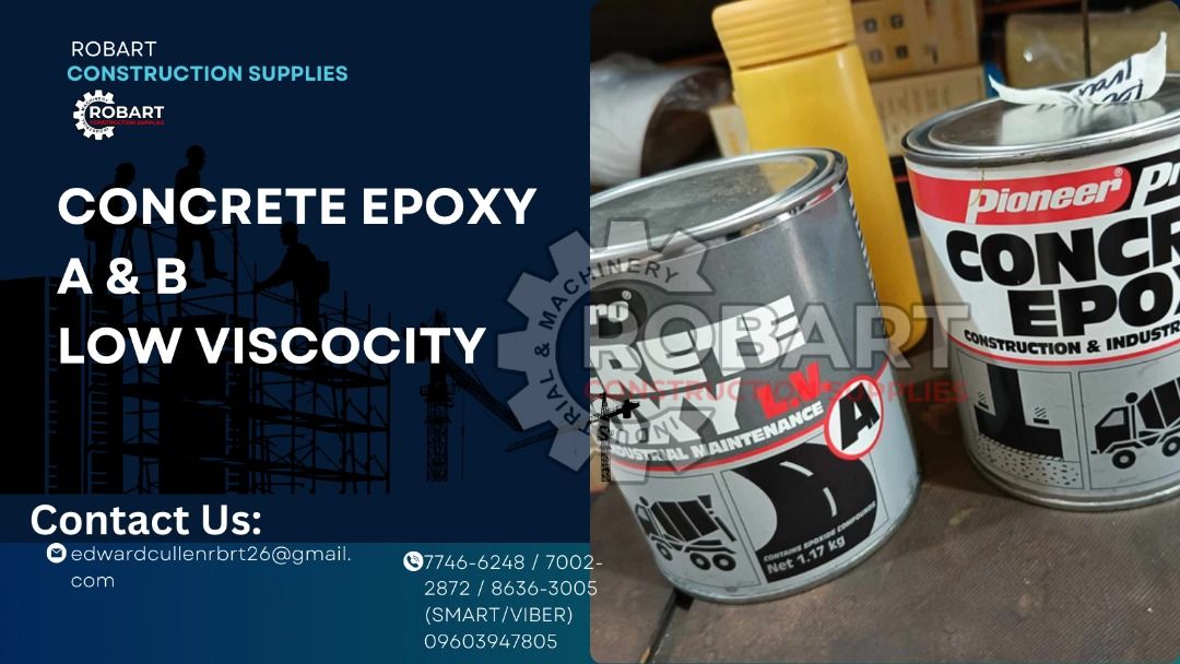 concrete epoxy pioneer A&B low viscosity, Commercial & Industrial, Construction & Building ...