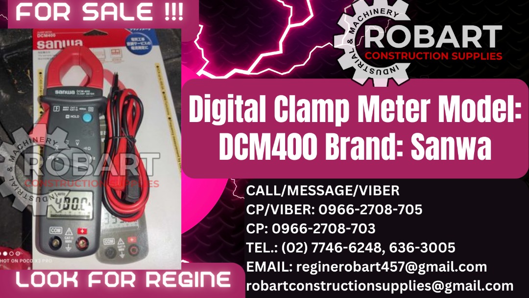 Digital Clamp Meter Model: DCM400 Brand: Sanwa, Commercial & Industrial, Construction Tools ...