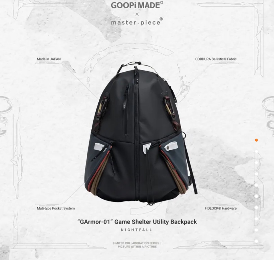 已完售“GArmor-01” Game Shelter Utility Backpack-Nightfall, 他的時尚, 包包與錢包, 背包 ...