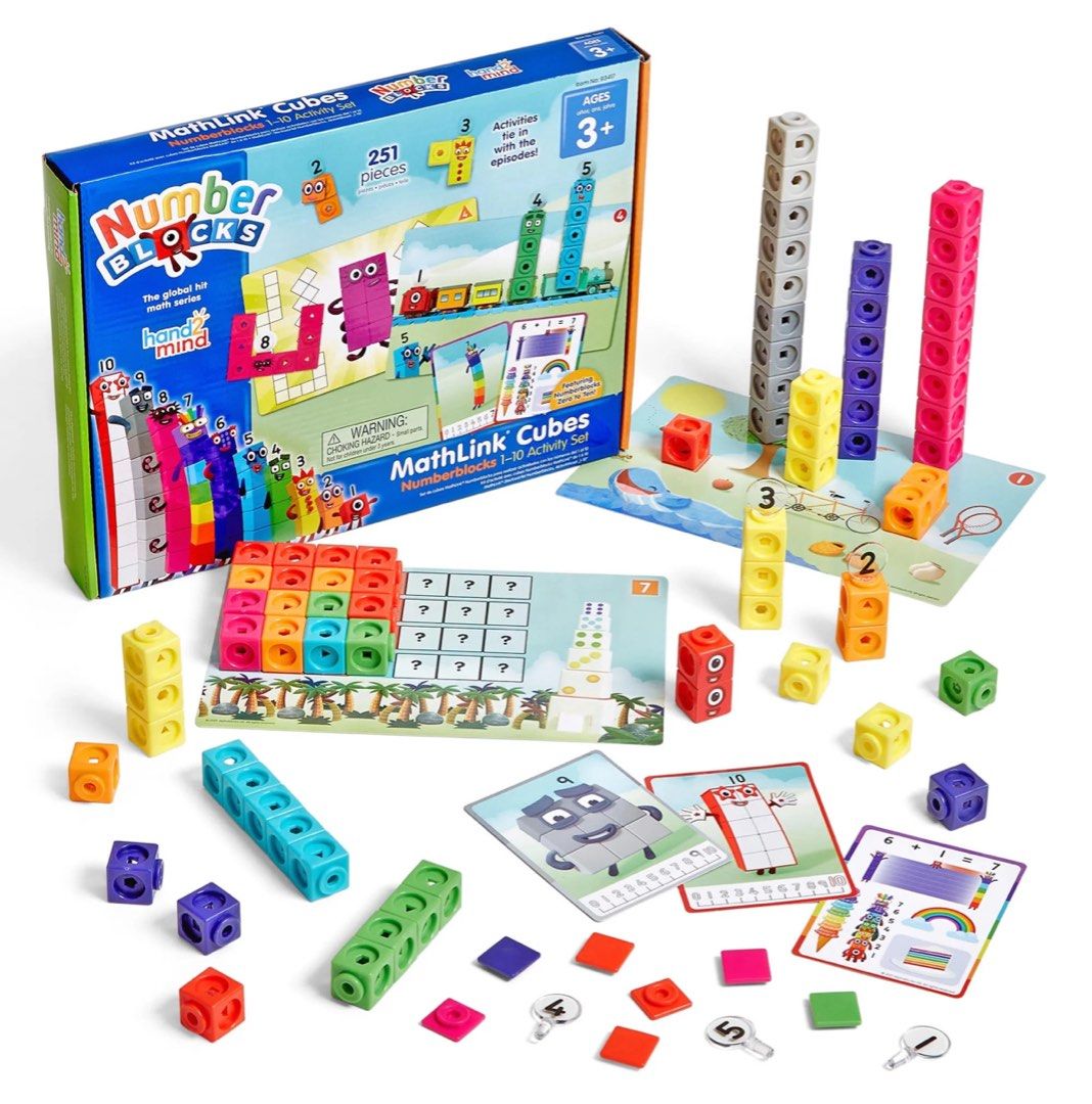 hand2mind MathLink Cubes Numberblocks 1–10 Activity Set, Hobbies & Toys ...