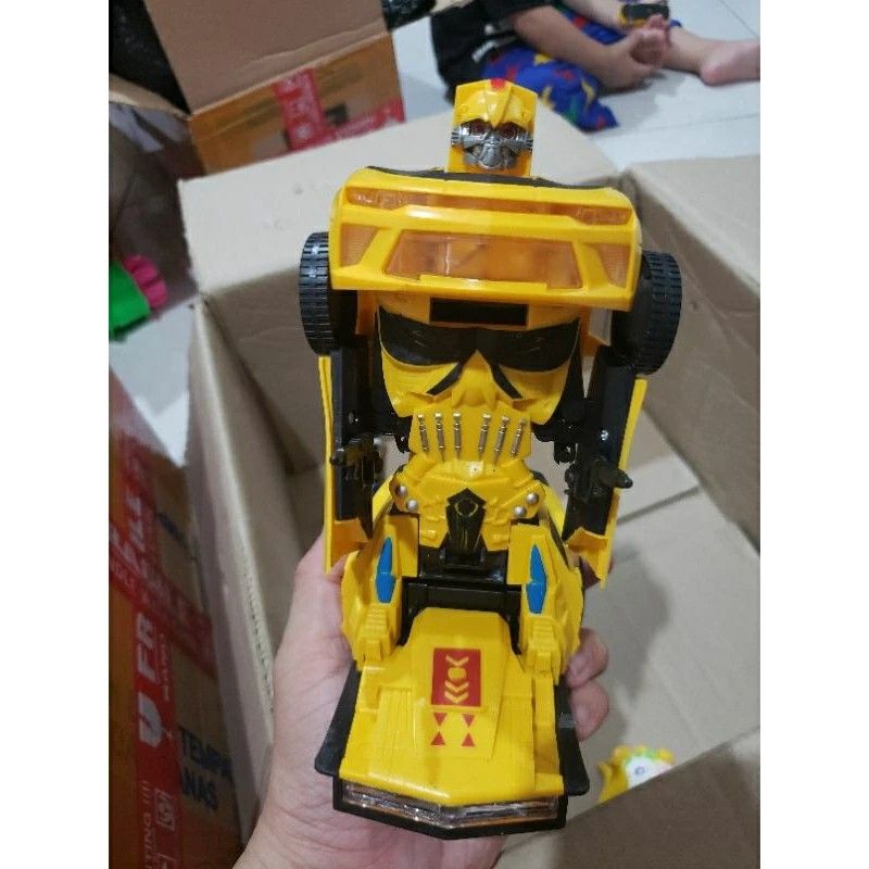 JUALAN MAINAN BERUBAH ROBOT TRANSFORMING CARS CAMARO YELLOW YELOW ...