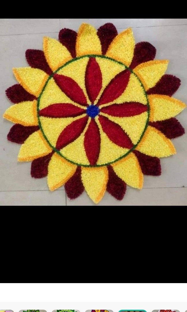 Kolam rice grain Rangoli, Hobbies & Toys, Stationery & Craft, Handmade ...