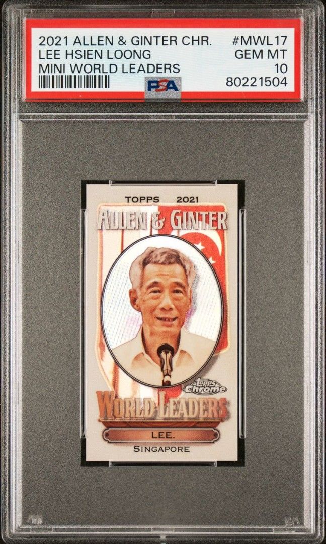 *PSA 10* Lee Hsien Loong 2021 Topps Allen & Ginter Chrome Singapore ...